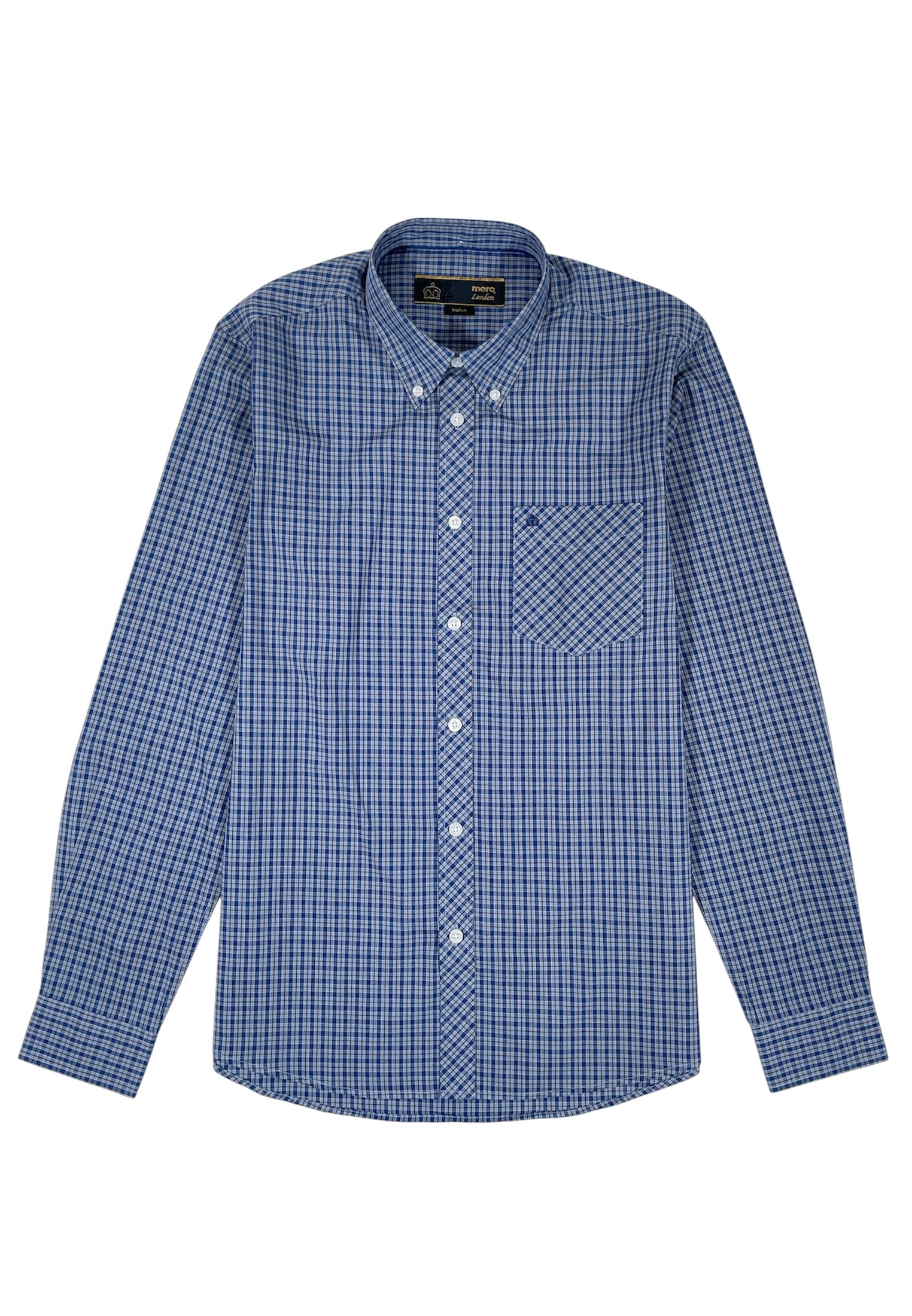 Harewood Micro Check Button-Down Shirt – Merc