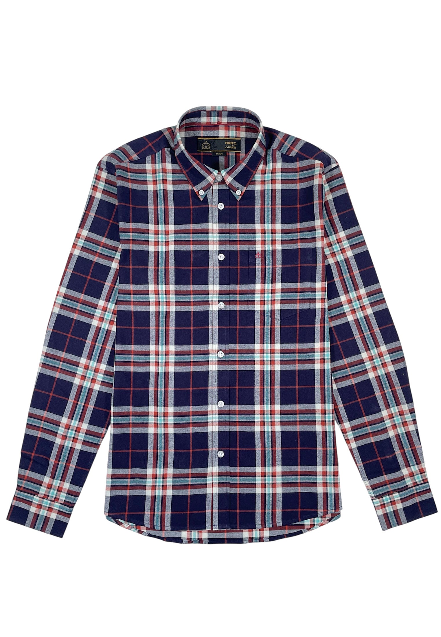 Roundhay Large Check Button-Down Shirt – Merc